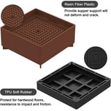 DEWEL Adjustable Square Bed Risers - Heavy Duty, Extra Tall, Stackable ...