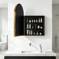 30"x20" Metal Arched Recessed Medicine Cabinet with Mirror, 2 Shelves ...