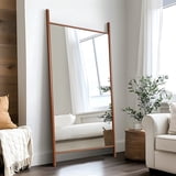 Free Shipping! Dovelina 73x35 Wood Full Length Mirror Ladder Rectangle ...