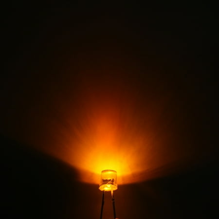 M.way 100pcs 5mm Flat top 2pin Wide Angle Light Emitting Diode LED Lamp ...