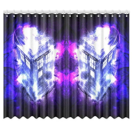RYLABLUE Police Box Publice Call Window Curtain Window Treatments ...