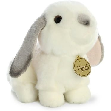 Aurora World White Bunny 8" Long Plush Toy, Superior Material ...