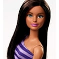 Barbie Glitz Doll, Purple & White Stripe Ruffle Dress - Walmart.com