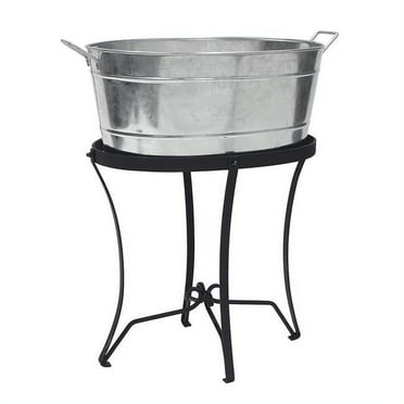 Large Oval Galvanized Steel Tub - Galvanized Steel - Walmart.com