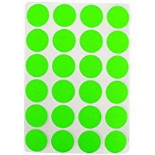 Color Coding Labels Super Bright Fluorescent Neon Round Circle Dots For ...