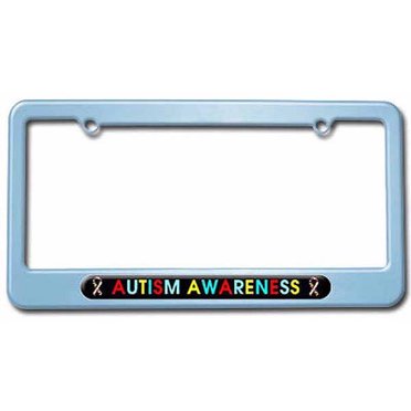 Autism Awareness Puzzle Piece Pattern License Plate Frame - Walmart.com