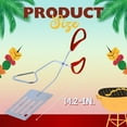 Steel Tong Turners, 14.2in (Pack of 2) Multipurpose BBQ Tong Spatula ...