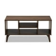 Baxton Studio Linas Mid-Century Modern Walnut Finished Coffee Table ...