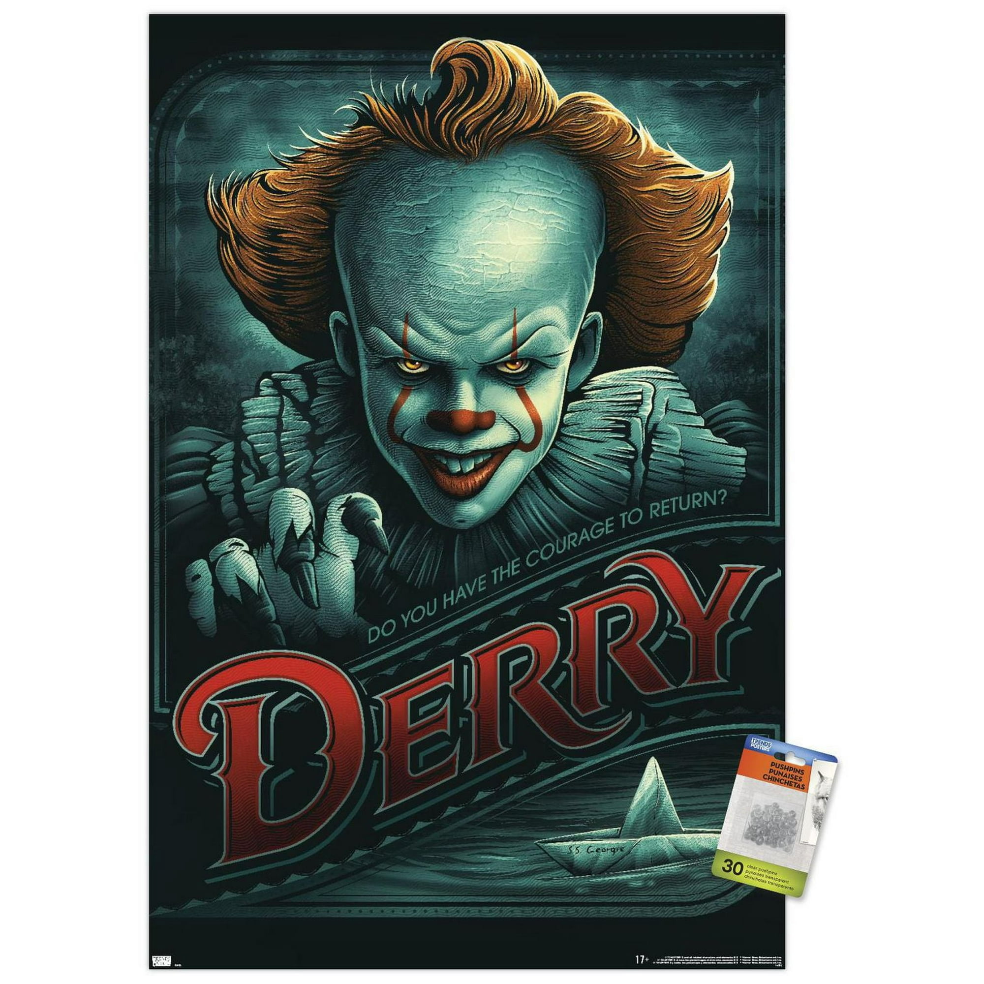 Click here for Trends International It - Pennywise Derry Wall Pos... prices