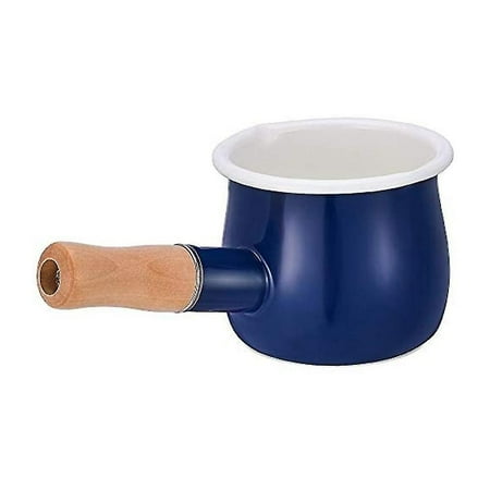 Enamel Milk Pot Mini Butter Warmer Milk Pot Enamel Sauce Pot Blue ...