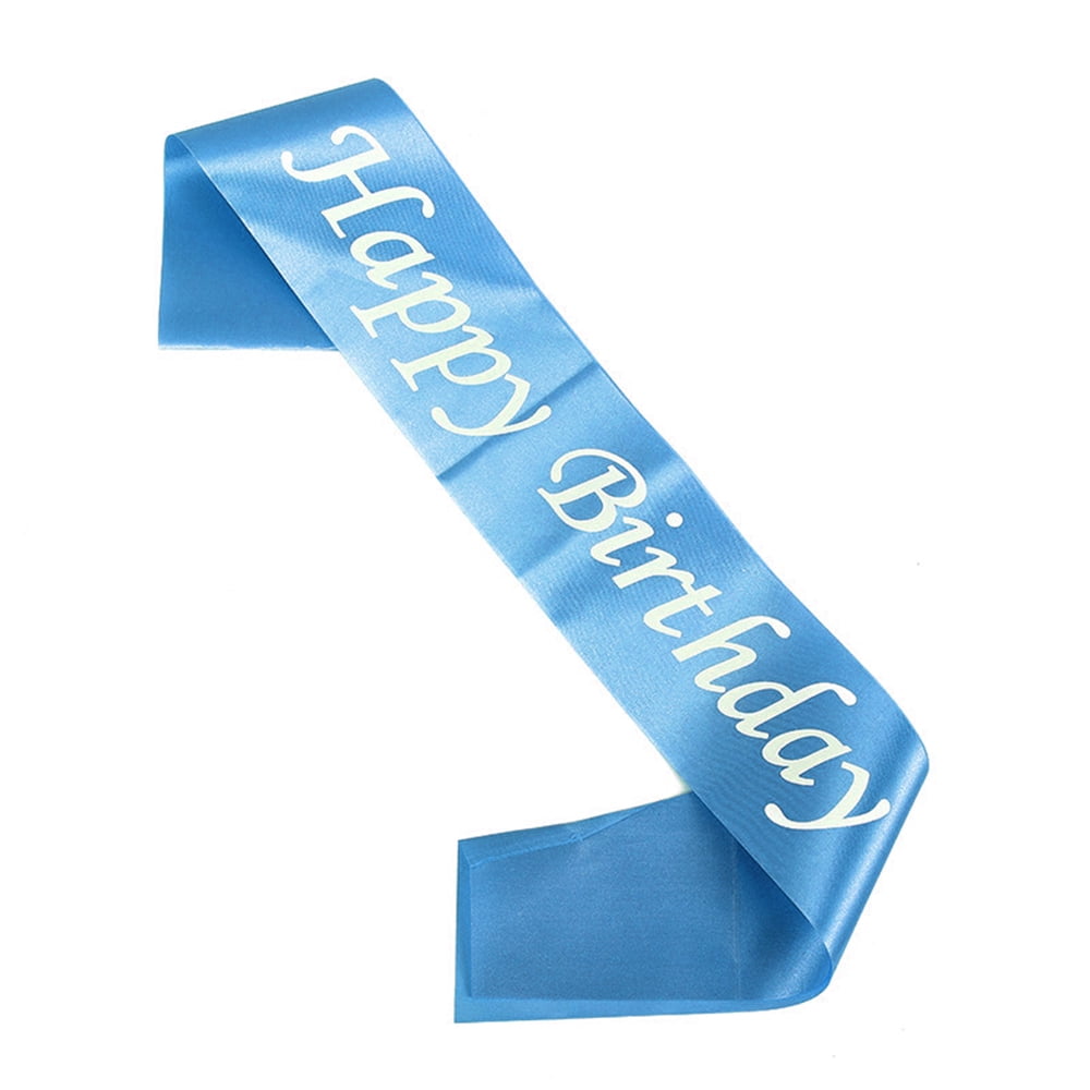 SEARCHI Happy Birthday Sash and Shoulder Strap - Soft Cloth Ink ...