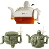 Handmade Chinese Ceramic Assassin's Teapot, Magic Trick Adult's Fancy ...