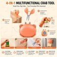 Crab Multifunctional Bottle Opener, 4-in-1 Cute Crab Bottle Opener with ...