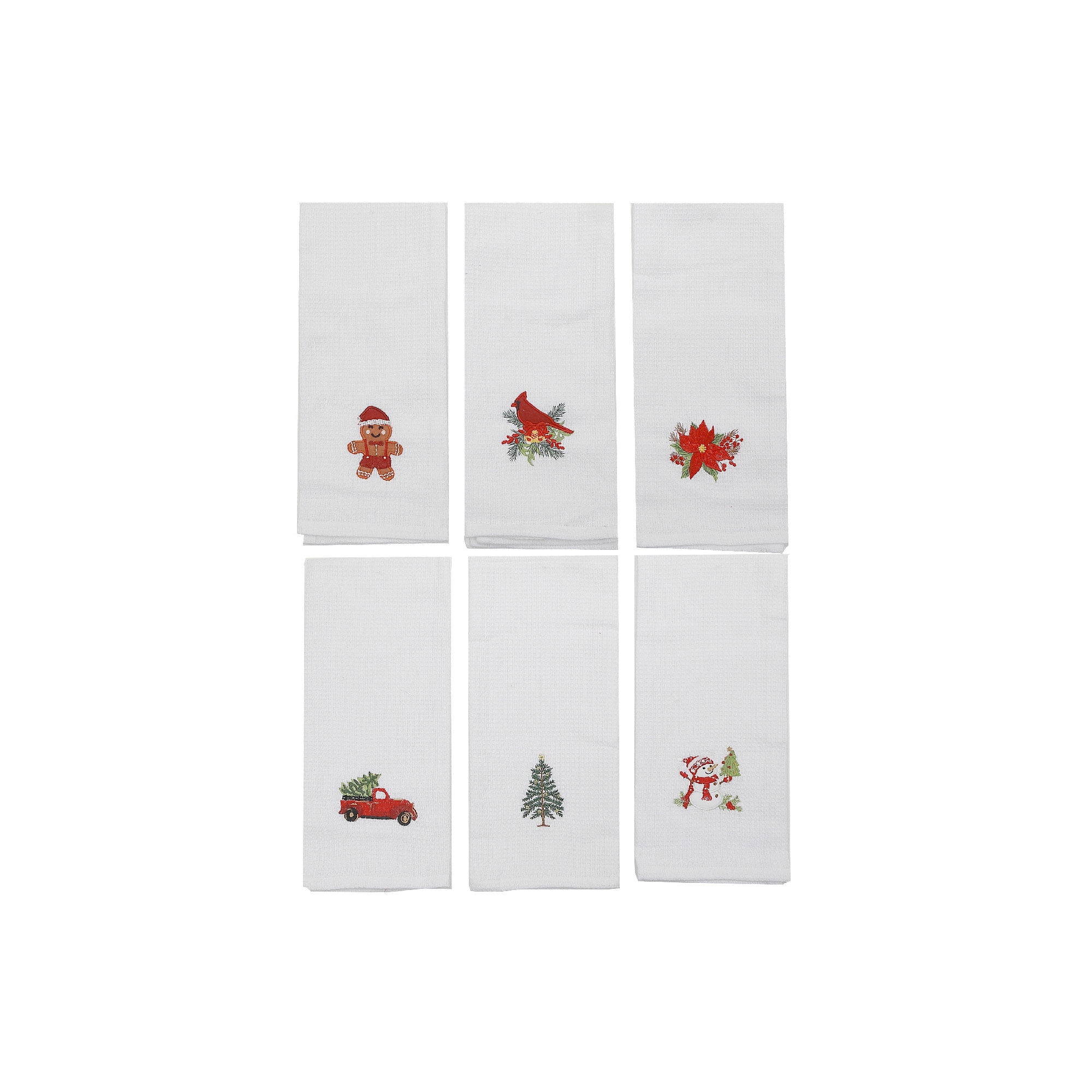 Click here for Ih Casadécor Embroidered White Waffle Kitchen Towe... prices