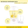 Homeries Large Beverage Dispenser (2 Gallon) Stand & Two Acrylic Cups ...
