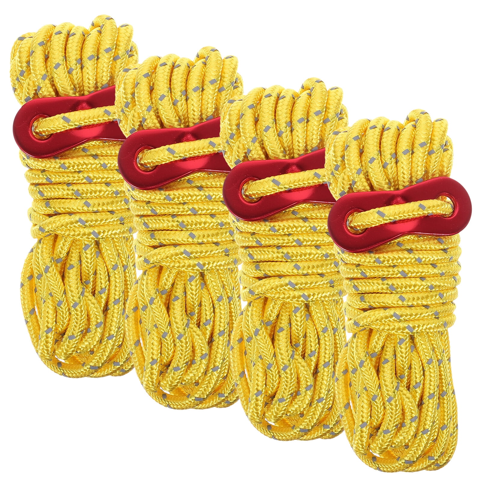 4 Sets of Camping Tent Ropes Reflective Canopy Ropes Tent Fixing Ropes ...