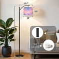 Arc Floor Lamp with Adjustable Lampshade Pastel cloudy sky Standing ...