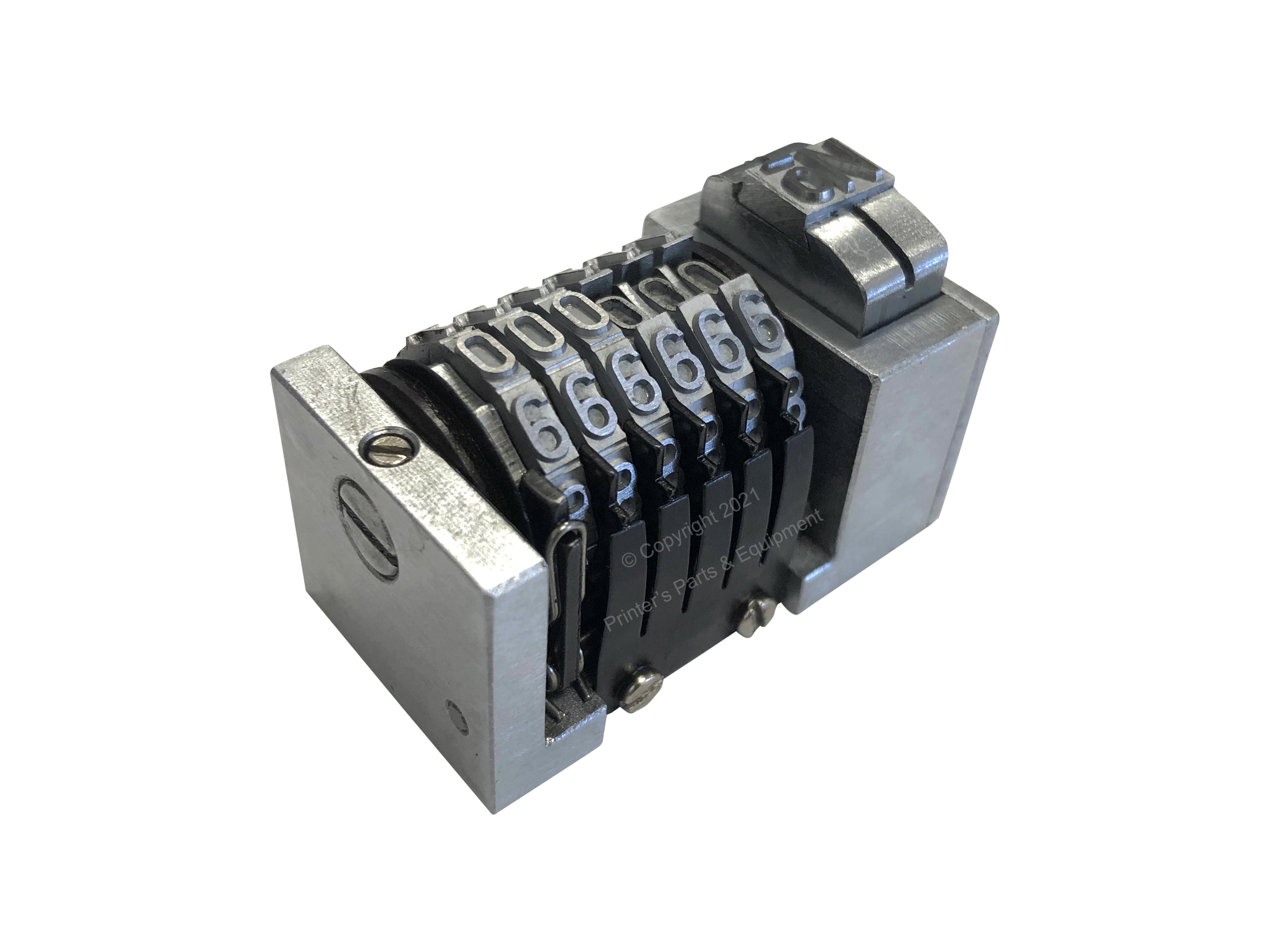 Numbering Machine 5/32" 6 Digits Forward Gothic (Steel) with 3 Drop ...