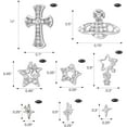 3D Star Nail Charms Kit - 42PCS Y2K Silver Rhinestones & Crystal ...