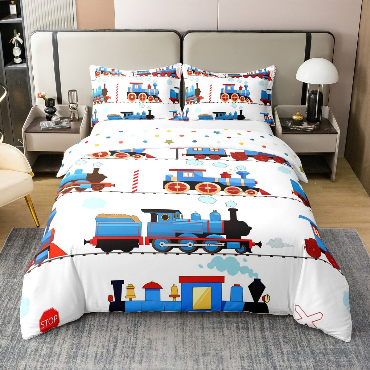 Click here for Erosebridal Engine Steam Train 100 Cotton Duvet Co... prices