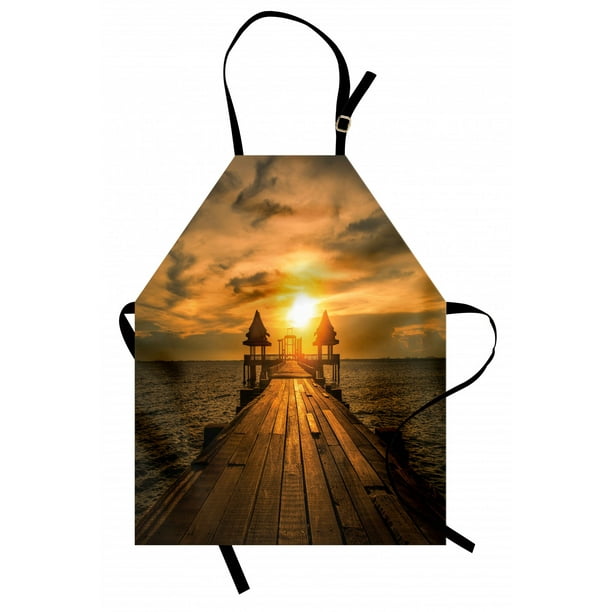 Beach Apron Wooden Dock Serene Bangkok Bay Morning Sunshine and Ocean ...