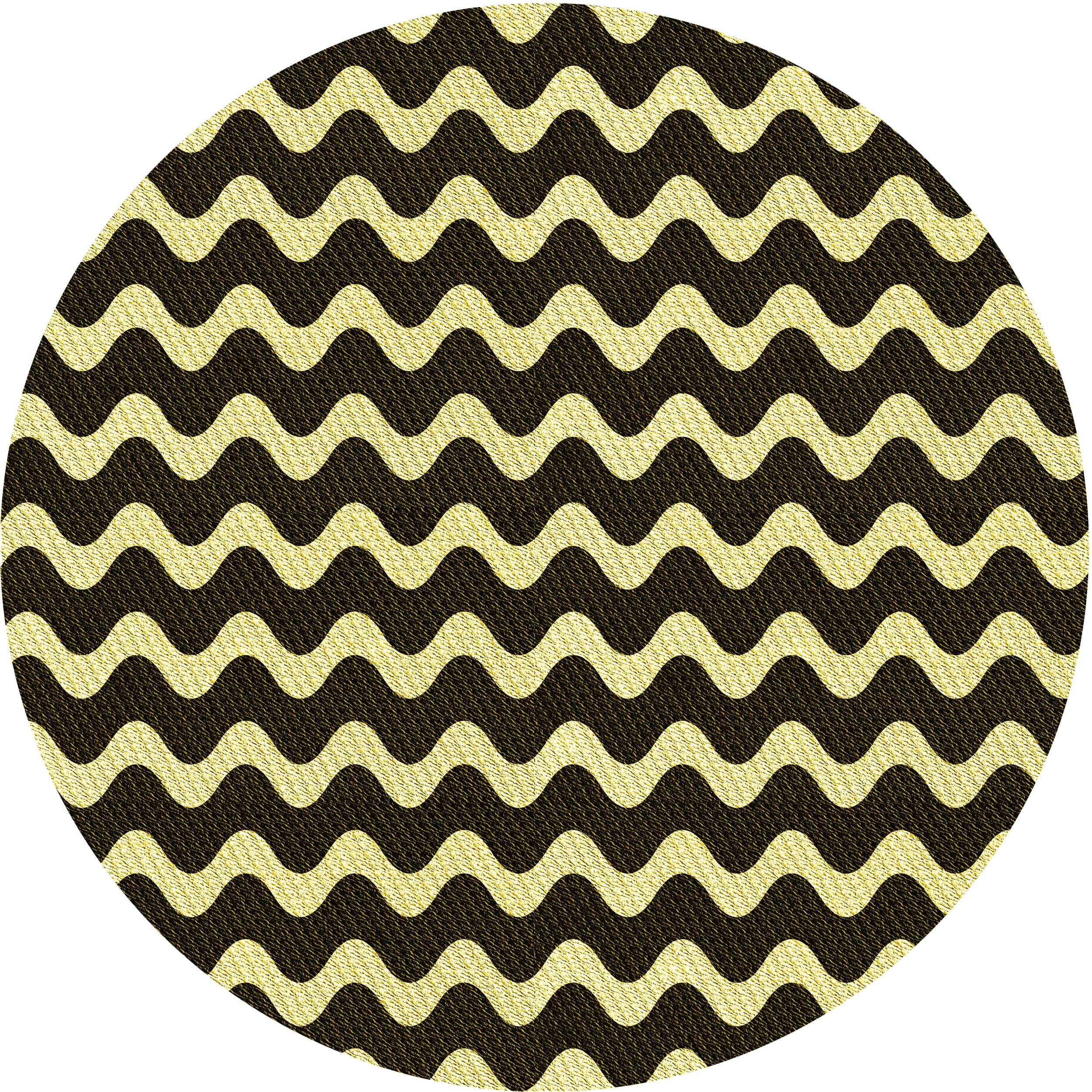 Ahgly Company Indoor Round Patterned Metallic Gold Area Rugs, 8' Round ...