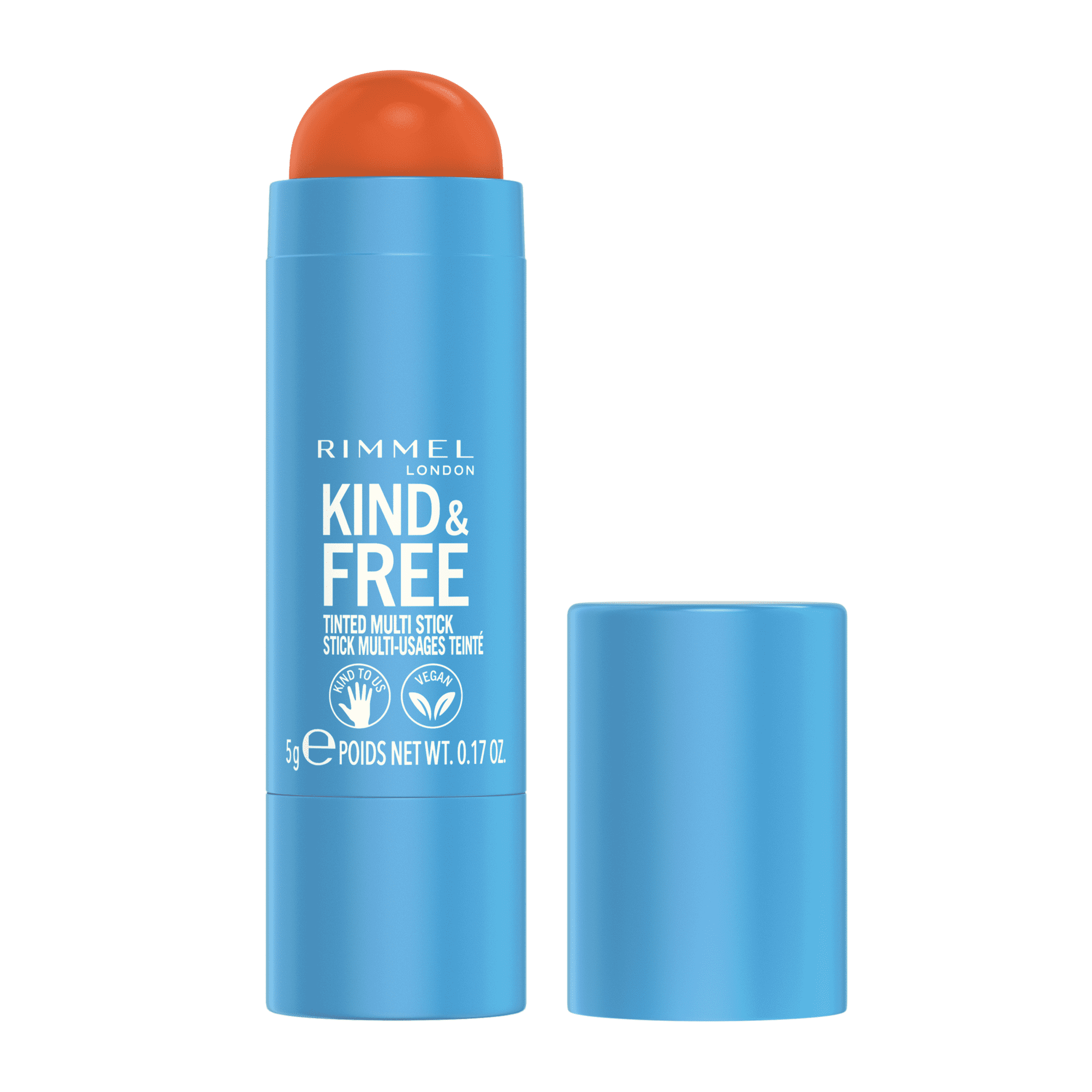 Rimmel London Kind & Free Multi-Stick  For Cheeks And Lips  Hydrating  Buildable Color  Vegan Formula  Clean Formula 5 G 0.17 Oz