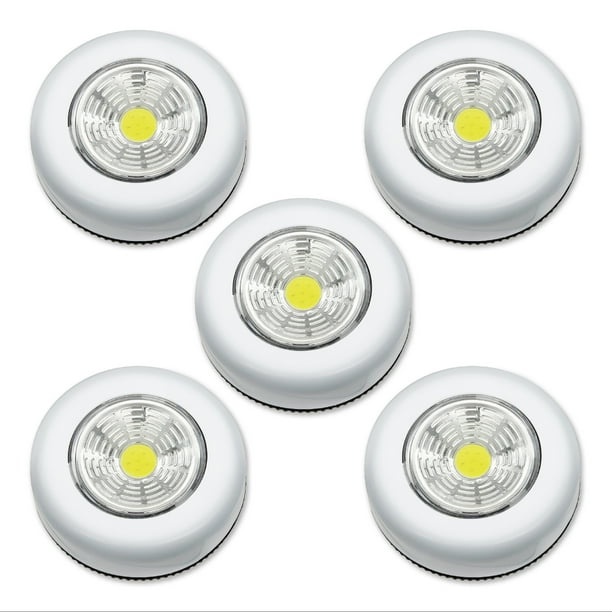 Great Value 100 Lumens Wireless LED Puck Lights - 5 Pack - Walmart.com