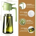 2 in 1 Olive Oil Sprayer and Dispenser, 16oz Light-Proof Glass Oil ...
