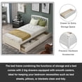 Twin Bed Frame with Drawers, BTMWAY Wood Twin Size Platform Bed Frames ...