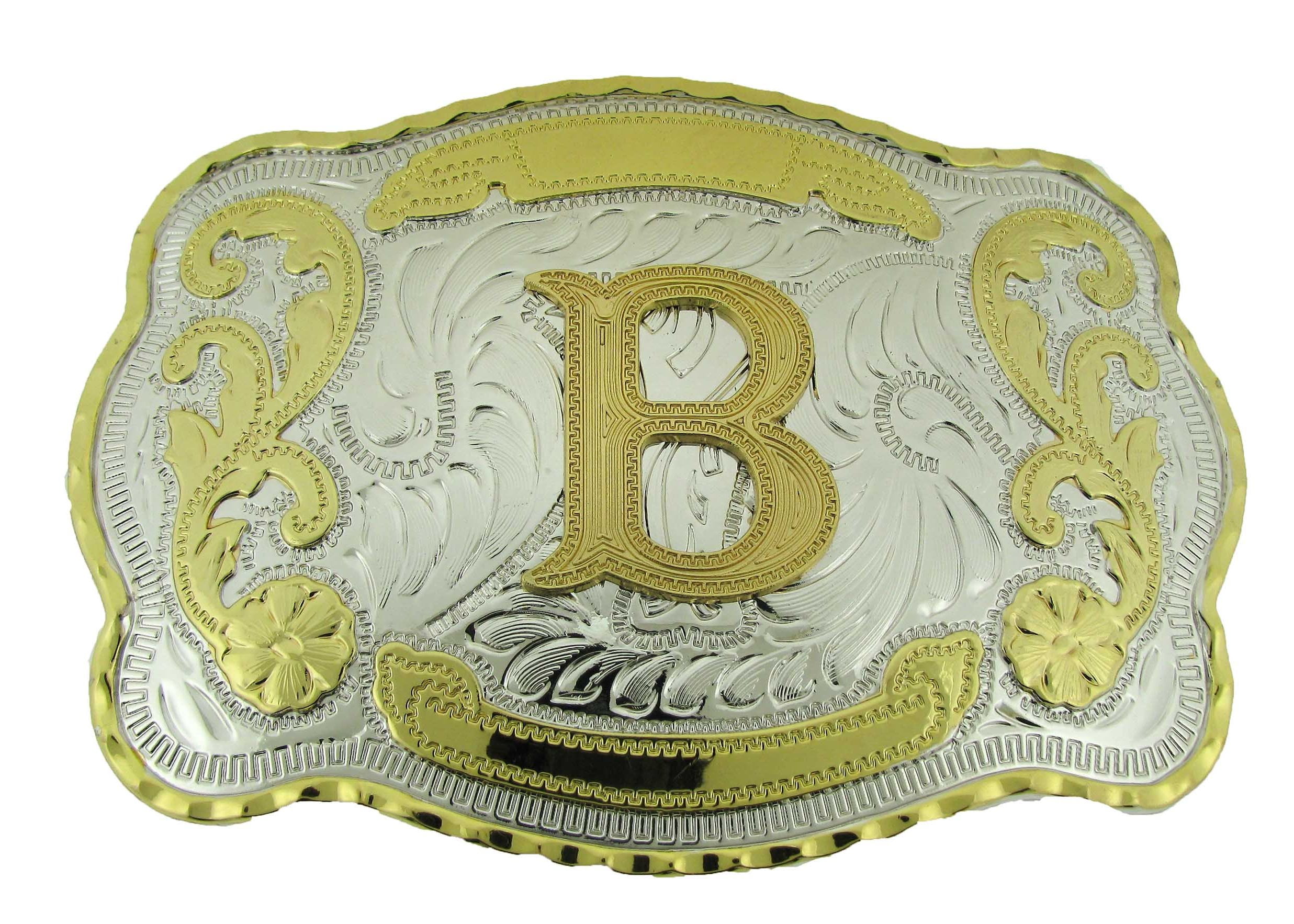 Initial B Letter B Belt Buckles Alphabet B Monogram B Men Cowboy ...