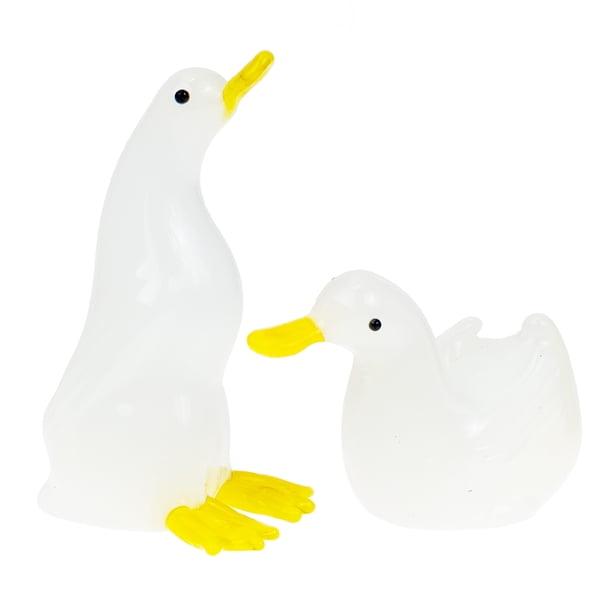 Glass Duck Figurines