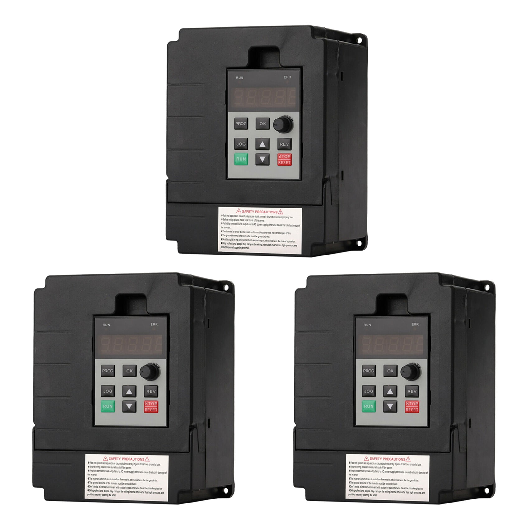 3X Inversor de Accionamiento de Frecuencia Variable de 2.2KW 220V Monofásico Una Trifásico CNC ...