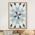 Framed Canvas Print Wall Art Western Decor Geometric Blue, White ...
