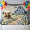 Farmhouse Photography Backdrop 10x8FT, Cow Barn Windmill Rustic ...