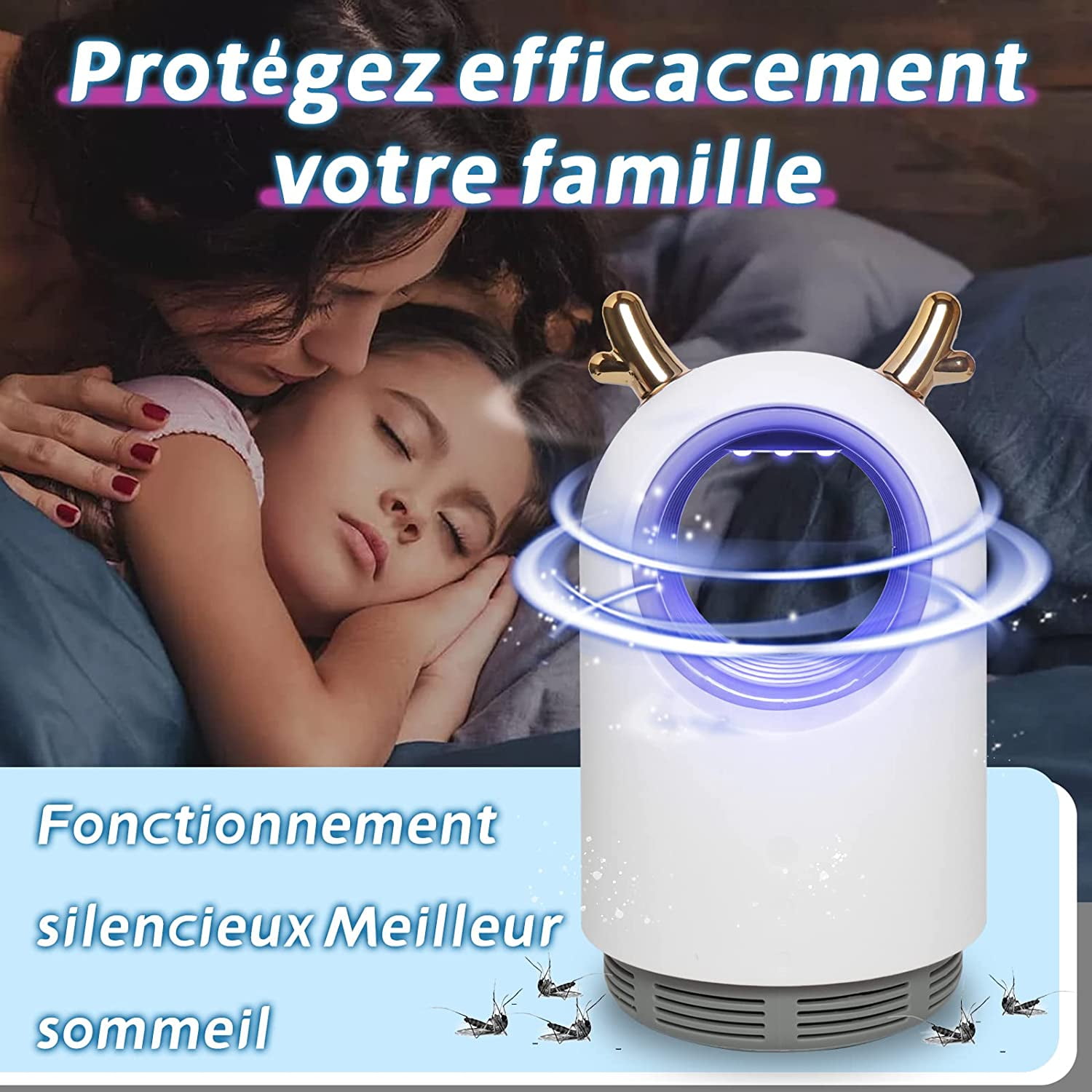 USB Mosquito Killer Lamp Indoor Insect Killer Safe-UV Lamp Fly Killer ...