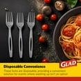 Clear Heavy Duty Plastic Forks, Reduced-Plastic Open Handle, Break ...