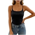 akafmk Womens Cami Tops with Built in Bra Slim Ruched Camisole Backless ...