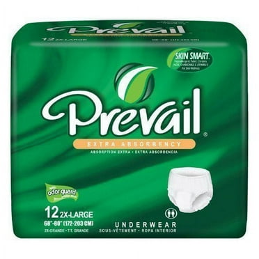 Prevail Maximum Absorbency Incontinence Underwear, 2X-Large, 48-Count ...