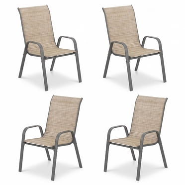 LAZY BUDDY Stackable Patio Dining Chairs Set of 4 - Walmart Business ...