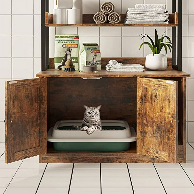 IRONCK Large Enclosed Cat Litter Box Cabinet with Extra IRONCK Large Enclosed Cat Litter Box Cabinet with Extra