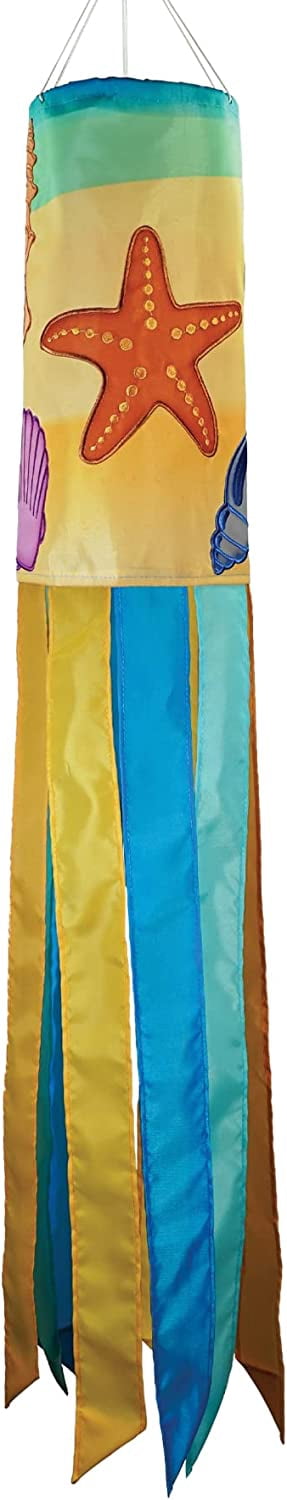 In the Breeze Seashell 40-inch Windsock, Outdoor Beach Windsock, 5196 ...