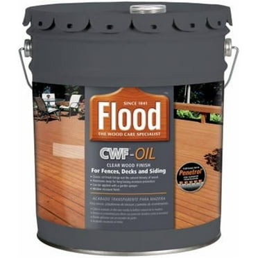 Flood CWF-UV® Wood Stain, Transparent Cedar Finish Deck Sealer, 1 ...