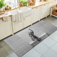 Rectangle Rug 2x6Ft Abstract Grey Elephant on Bathtub Soft Indoor Throw ...