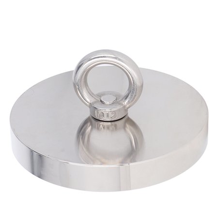 Eyebolt Magnet, Silver 600kg Pulling Force Salvage Magnet Shatter Crack ...