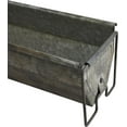 Woven Paths Metal Trough Container with Distressed Zinc Finish ...