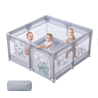 Fortella Cloud Castle, Baby Playpen with Whiteboard and Activity Wall ...