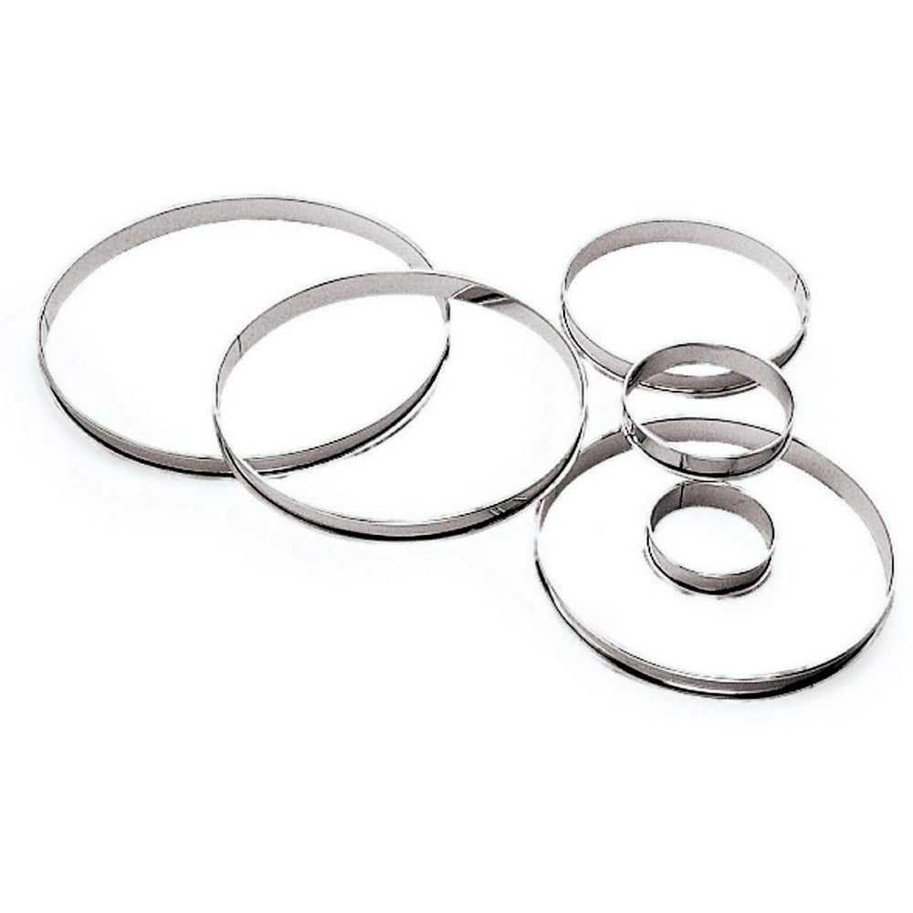 Paderno World Cuisine Pastry Ring, Tart, S/S, DIA 3 1/2" x H 3/4 ...