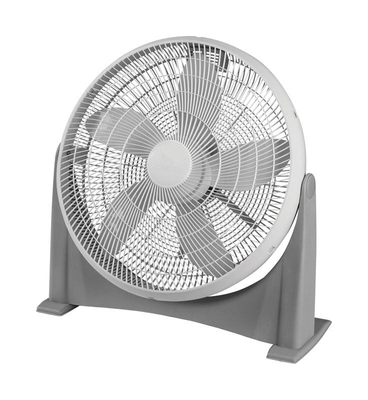 Polar Aire Air Circulator Floor Fan Deluxe 20 In. 3 Speed Gray & White ...