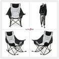 SunnyFeel Camping Rocking Chair for Adults, Luxury Padded Recliner ...